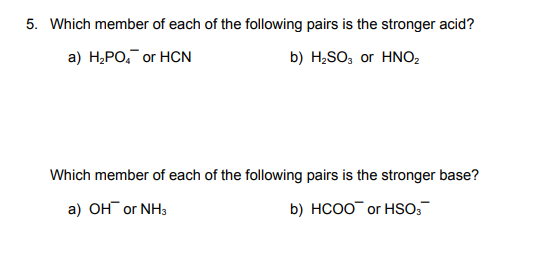 Solved Which member of each of the following pairs is the | Chegg.com