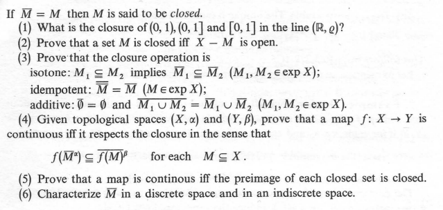 Solved c. Closure in a topological space. Let (X,α) be a | Chegg.com