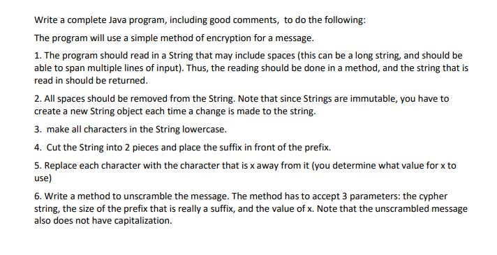 Solved Write a complete Java program, including good | Chegg.com