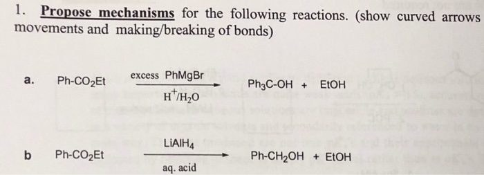 Solved 1. Propose mechanisms for the following reactions. | Chegg.com