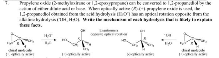 Solved 7. Propylene oxide (2-methyloxirane or | Chegg.com