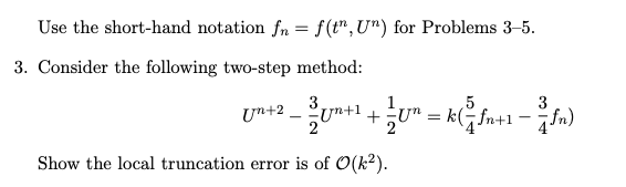 Solved Use the short-hand notation fn = f(t", UM) for | Chegg.com