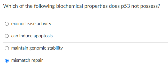 Solved Which of the following biochemical properties does | Chegg.com