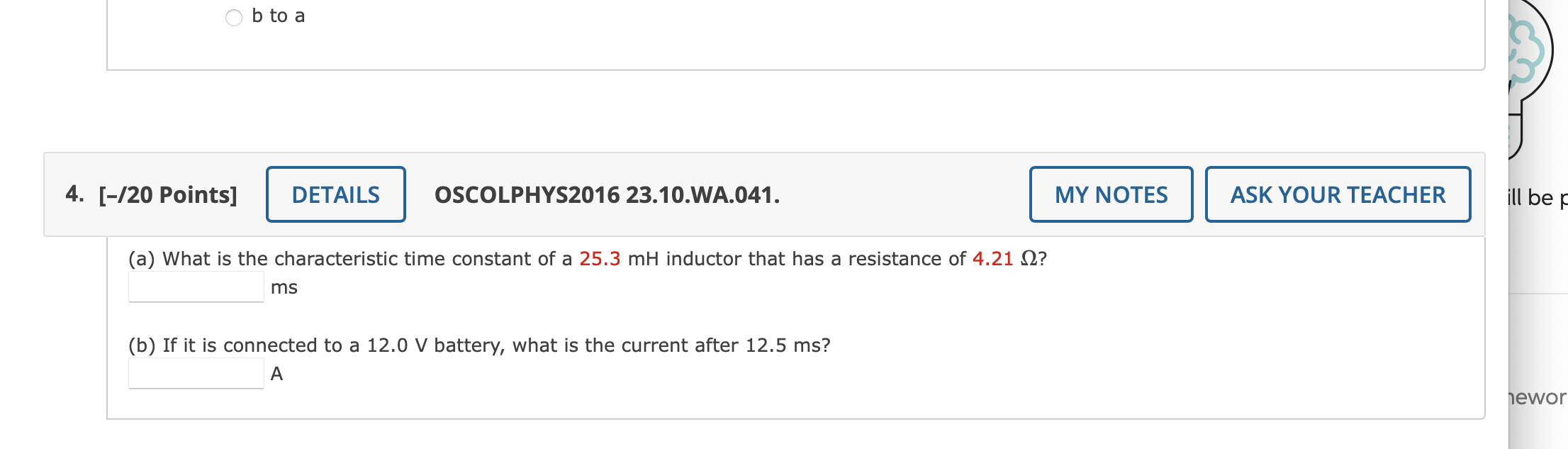 Solved (a) What is the characteristic time constant of a | Chegg.com