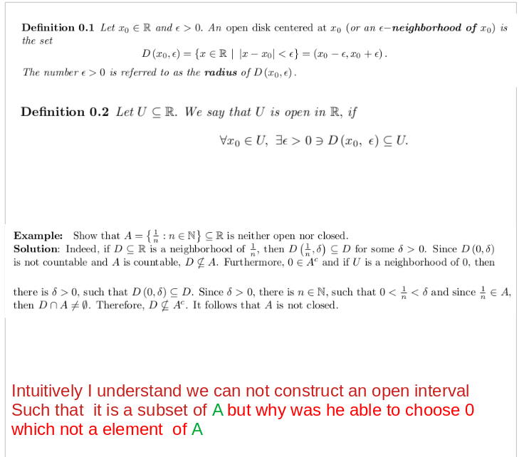Solved Definition 0.1 Let x0∈R and ϵ>0. An open disk | Chegg.com