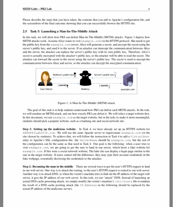 SEED Labs PKI Lab 1 of 7 Public-Key Infrastructure | Chegg.com