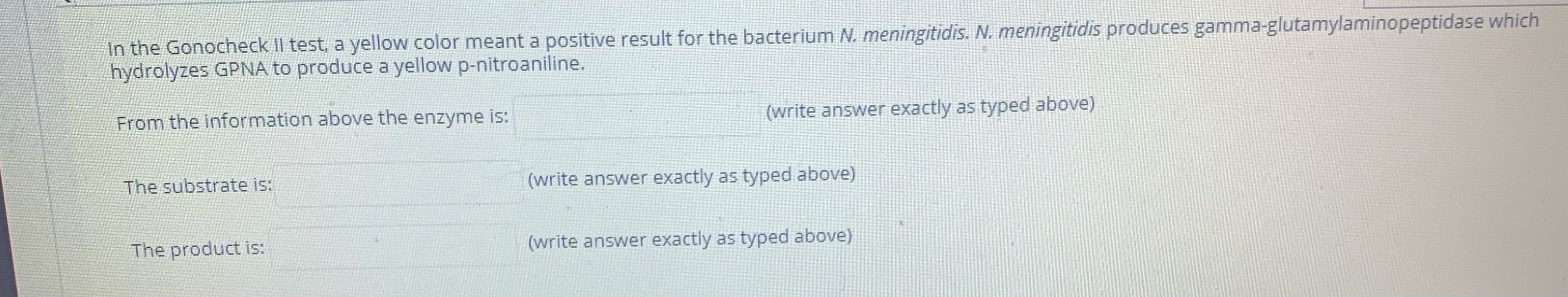 Solved In the Gonocheck || test, a yellow color meant a | Chegg.com