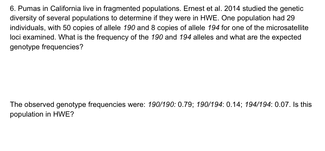 Solved The observed genotype frequencies were: | Chegg.com