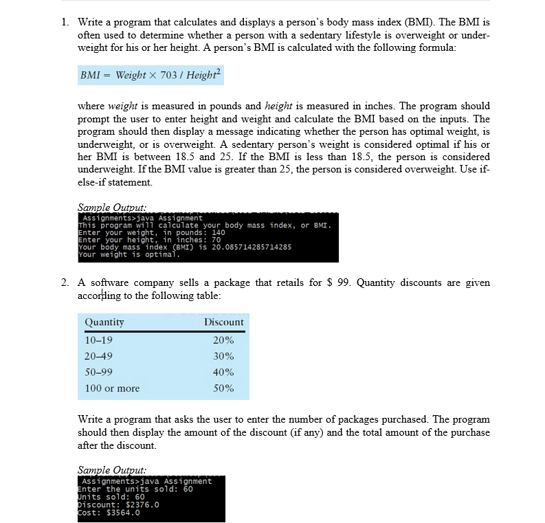 Solved 1. Write a program that calculates and displays a | Chegg.com