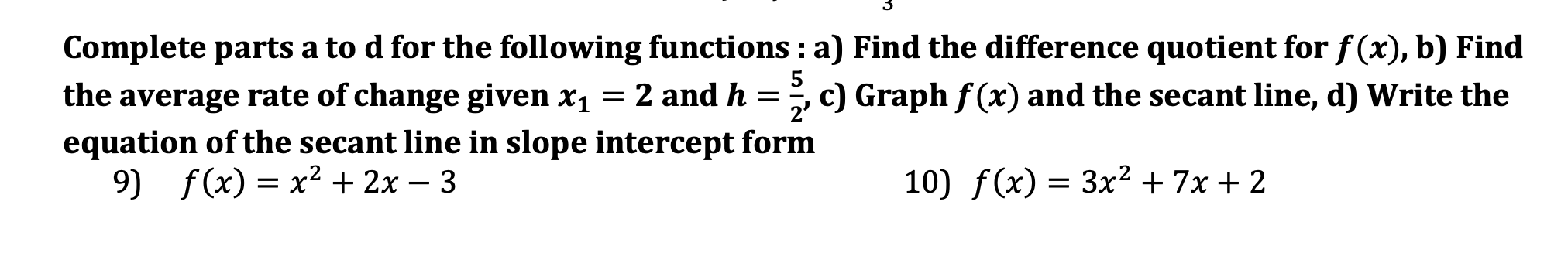 Solved 5 = Complete parts a to d for the following | Chegg.com
