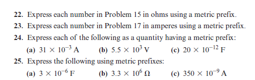Solved Engineering Notation and Metric Prefixes 14. Starting | Chegg.com