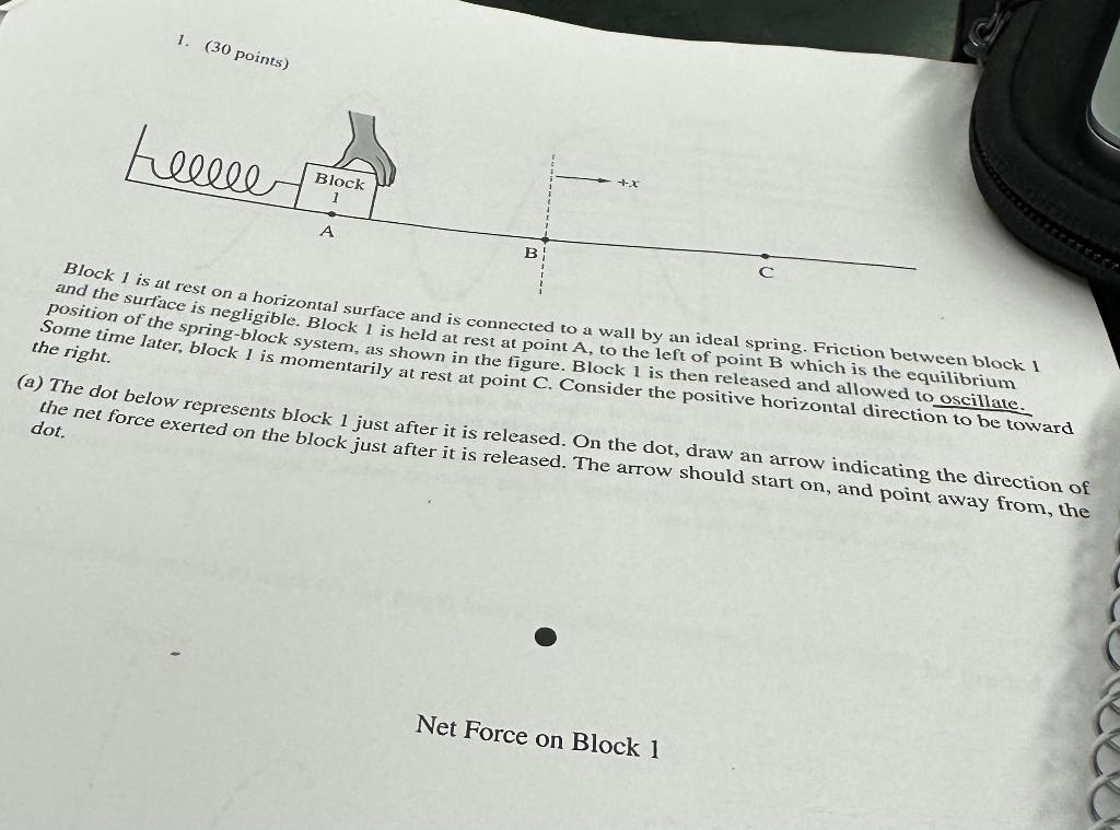 Solved Block I is at rest on a horizontal surface and | Chegg.com