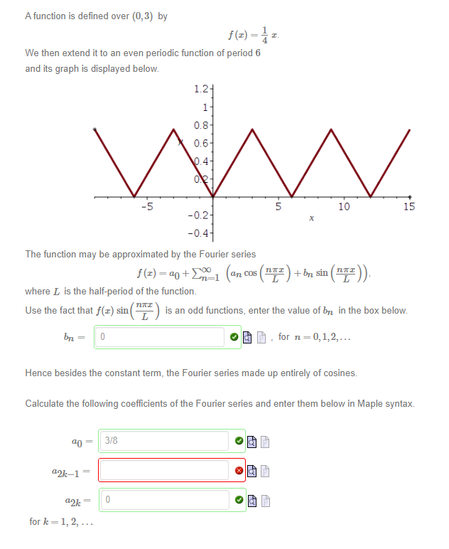 Solved A function is defined over (0,3) by f(x)=41x We then | Chegg.com