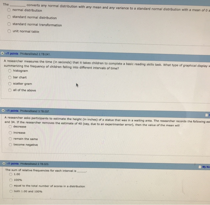 Solved The converts any normal distribution with any mean | Chegg.com