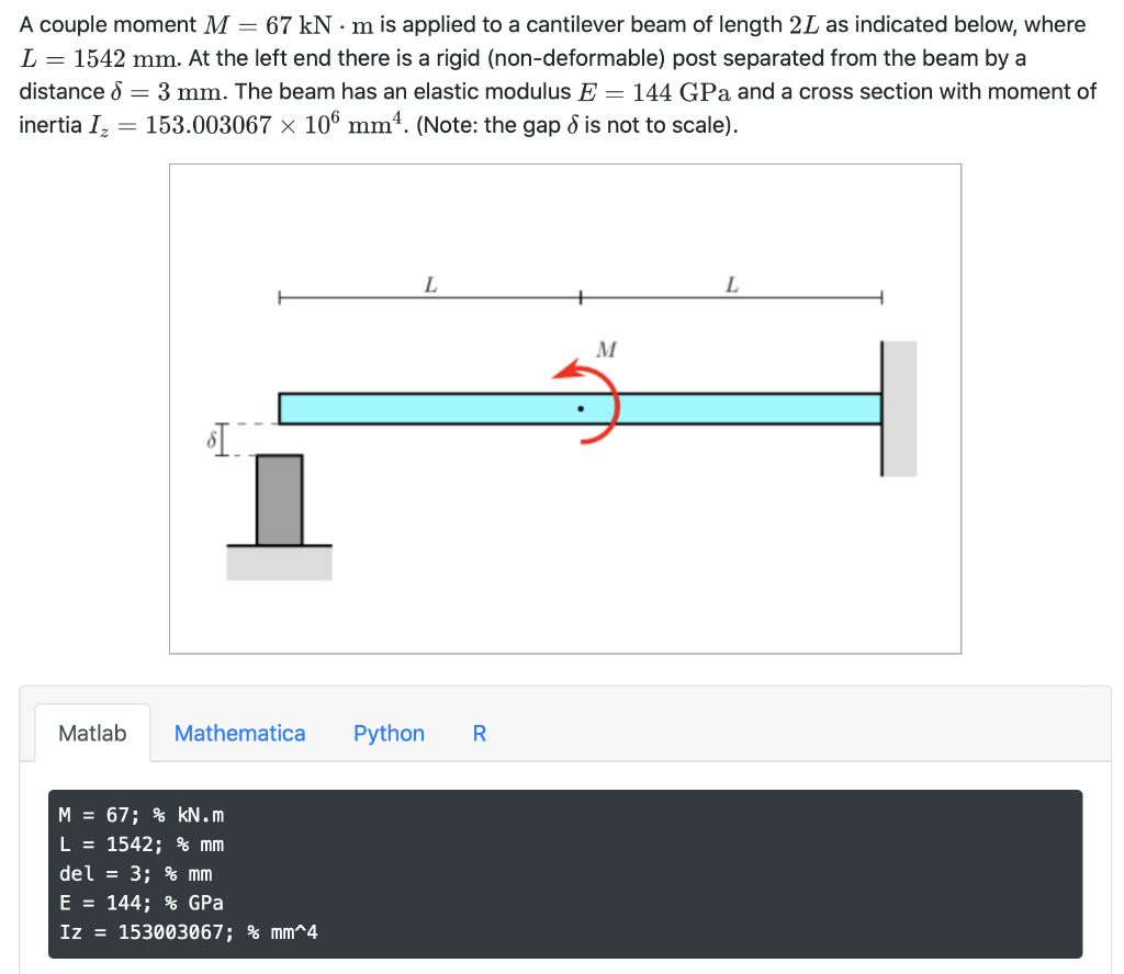 Solved A couple moment M = 67 kN·m is applied to a | Chegg.com