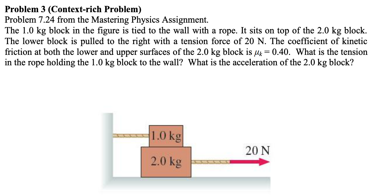 Solved Problem 3: The 1.0 kg block in the figure is tied to | Chegg.com Solved Problem 3: The 1.0 kg block in the figure is tied to | Chegg.com