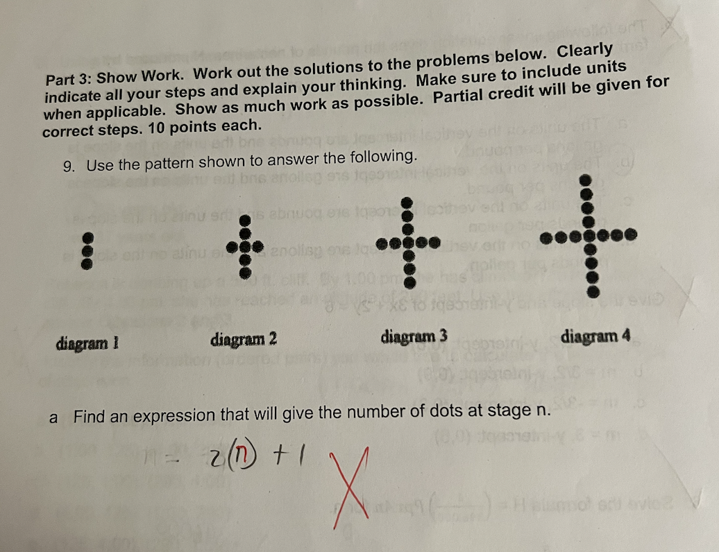 Solved Part 3: Show Work. Work out the solutions to the | Chegg.com