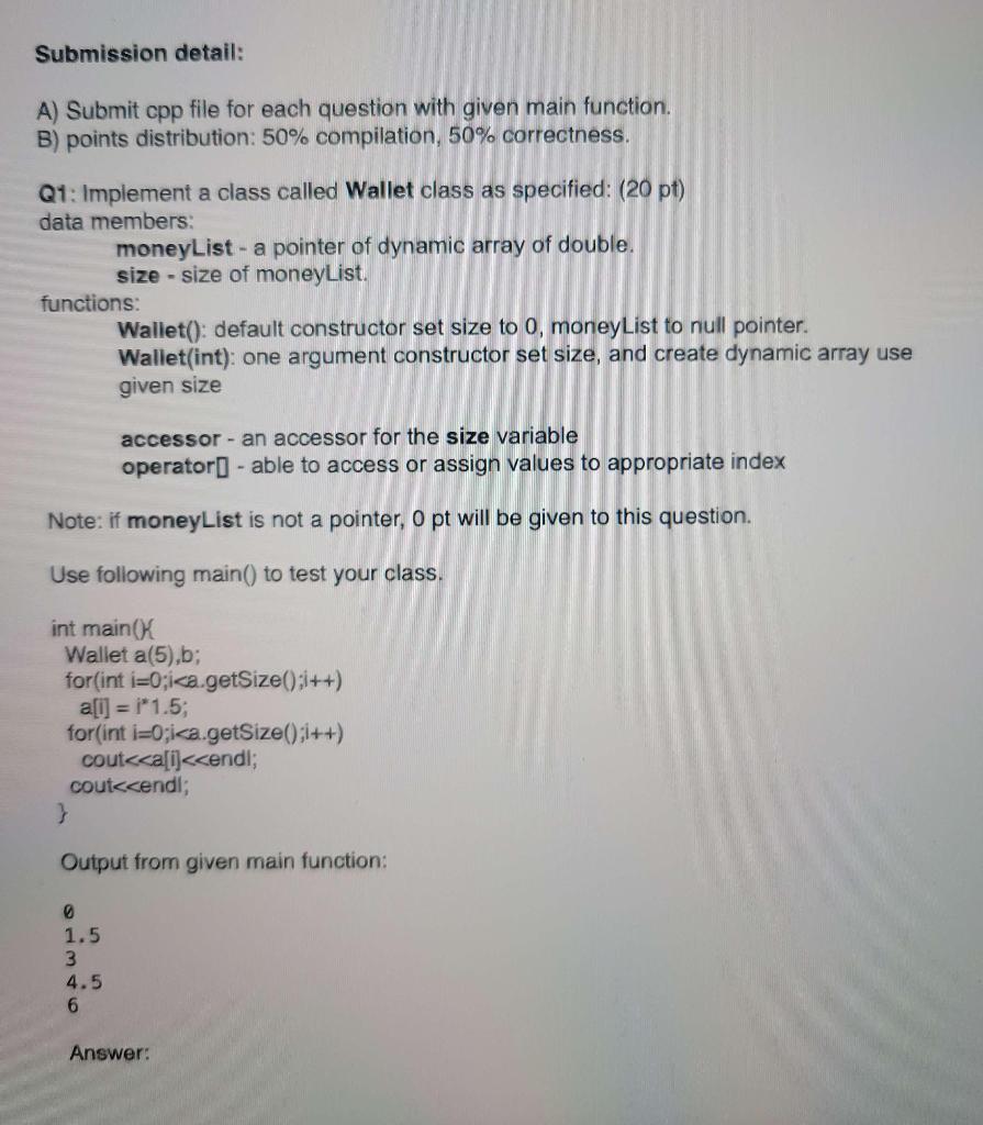 Submission detail: A) Submit cpp file for each | Chegg.com
