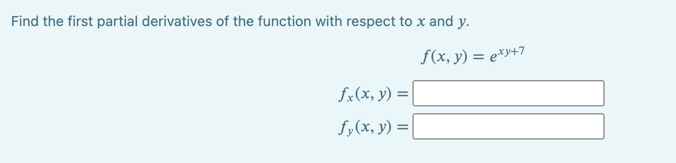 Solved Find the first partial derivatives of the function | Chegg.com