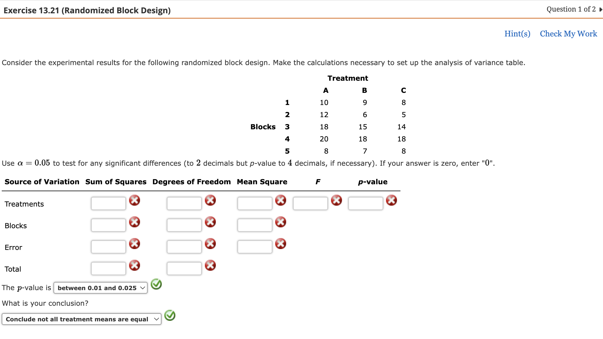Solved α=0.05 | Chegg.com