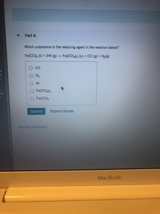 Solved which substance is the reducing agent in this | Chegg.com