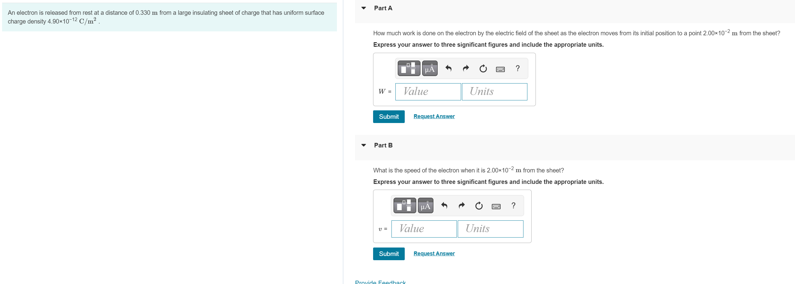Solved An electron is released from rest at a distance of | Chegg.com
