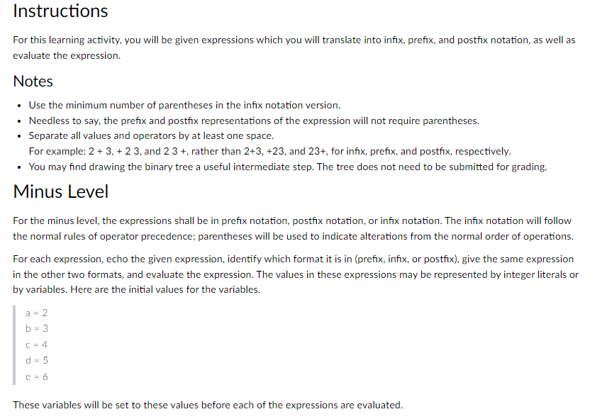 Solved Instructions For this learning activity, you will be | Chegg.com