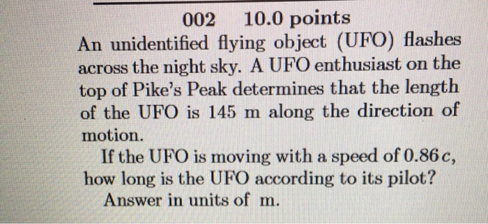 Solved 008 10.0 points Calculate the speed of an object | Chegg.com