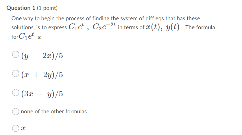 Solved Questions (1, 2, 3) refer to a system of first order | Chegg.com