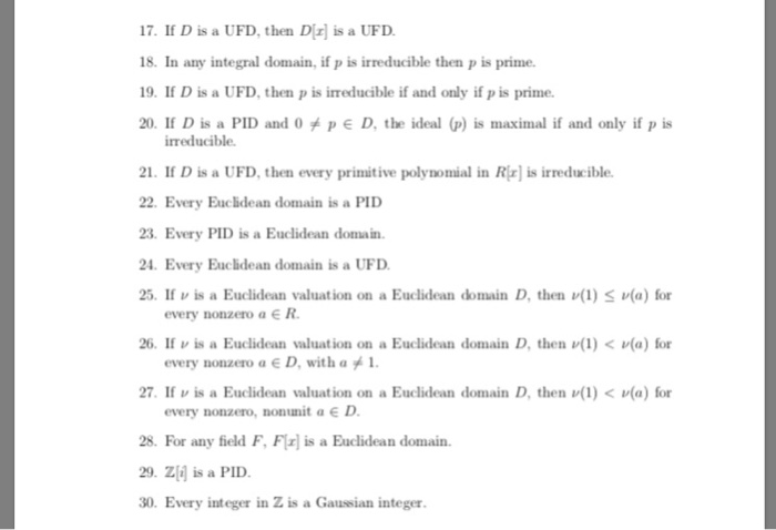 Solved 1. Every field is an integral domain. 2. Every | Chegg.com