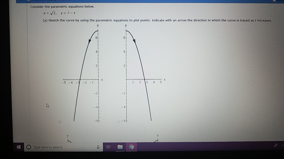Solved Consider the parametric equations below (a) Sketch | Chegg.com