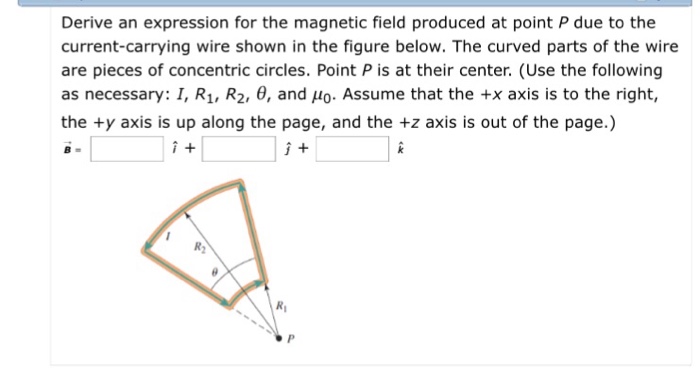 Solved Derive an expression for the magnetic field produced | Chegg.com