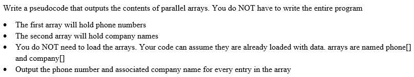 Solved Fyi Please Write The Code In Pseudocode No
