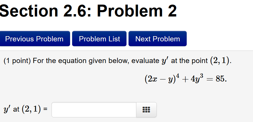 Solved Section 2 6 Problem 1 Previous Problem Problem List