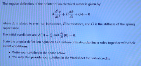 Solved The angular deflection of the pointer of an | Chegg.com