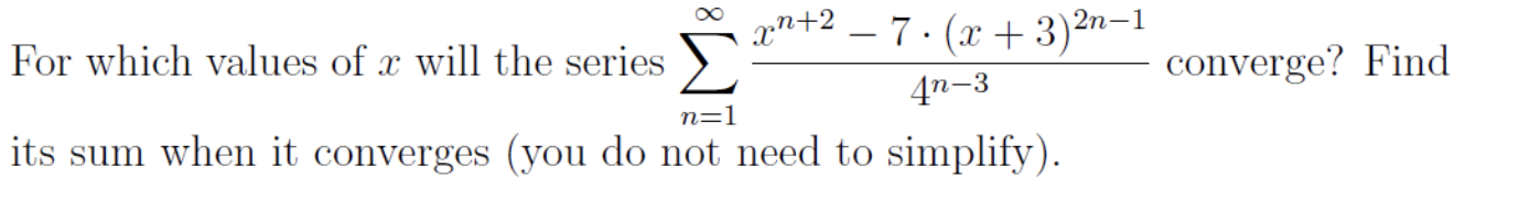 Solved (We know that in geometric series, abs (r)