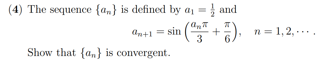 Solved The sequence {a_(n)} is defined by a_(1)=(1)/(2) and | Chegg.com