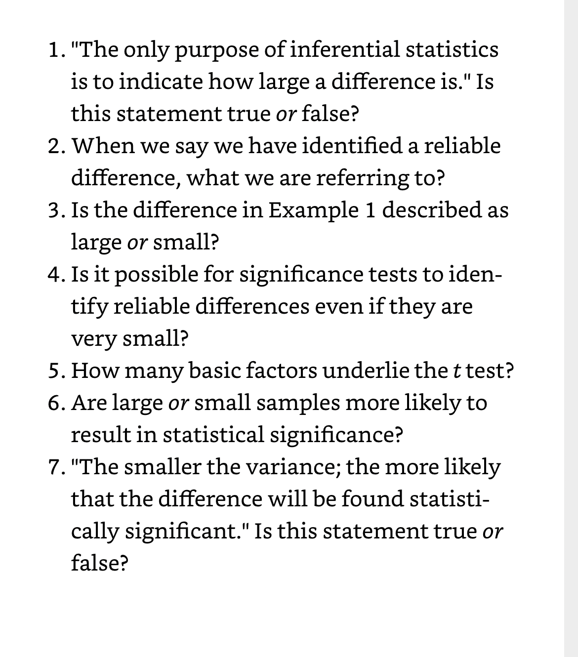 Solved Worksheet 63 Limitations of Inferential Statistics: | Chegg.com