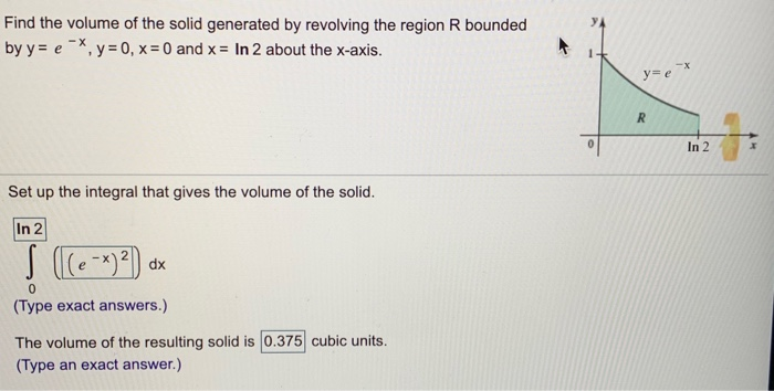 Solved Find the volume of the solid generated by revolving | Chegg.com