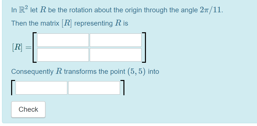 Solved In R2 let R be the rotation about the origin through | Chegg.com