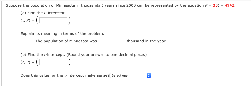 Solved uppose the population of Minnesota in thousands t | Chegg.com