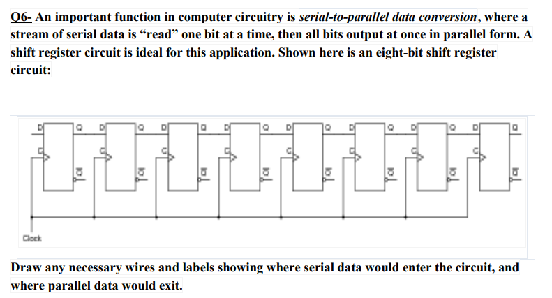 Solved Q6- An important function in computer circuitry is | Chegg.com