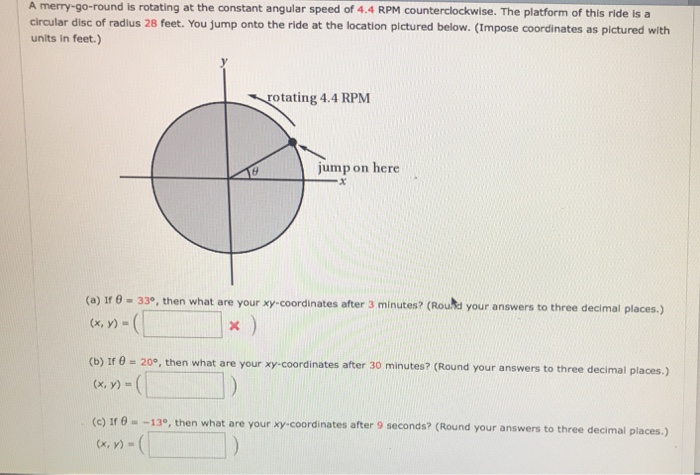 Solved A merry-go-round is rotating at the constant angular | Chegg.com