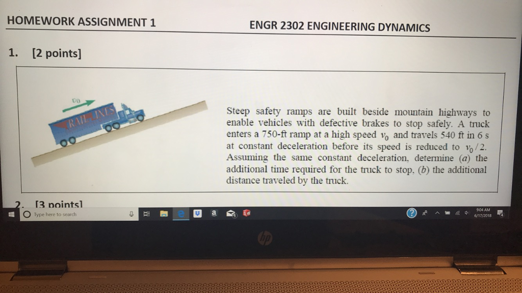 Solved HOMEWORK ASSIGNMENT 1 ENGR 2302 ENGINEERING DYNAMICS | Chegg.com