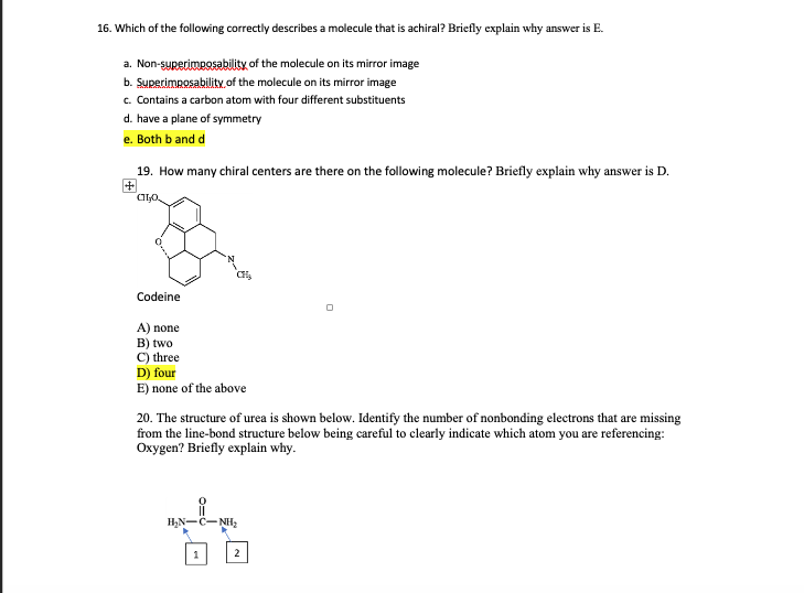 Solved 16. Which of the following correctly describes a | Chegg.com