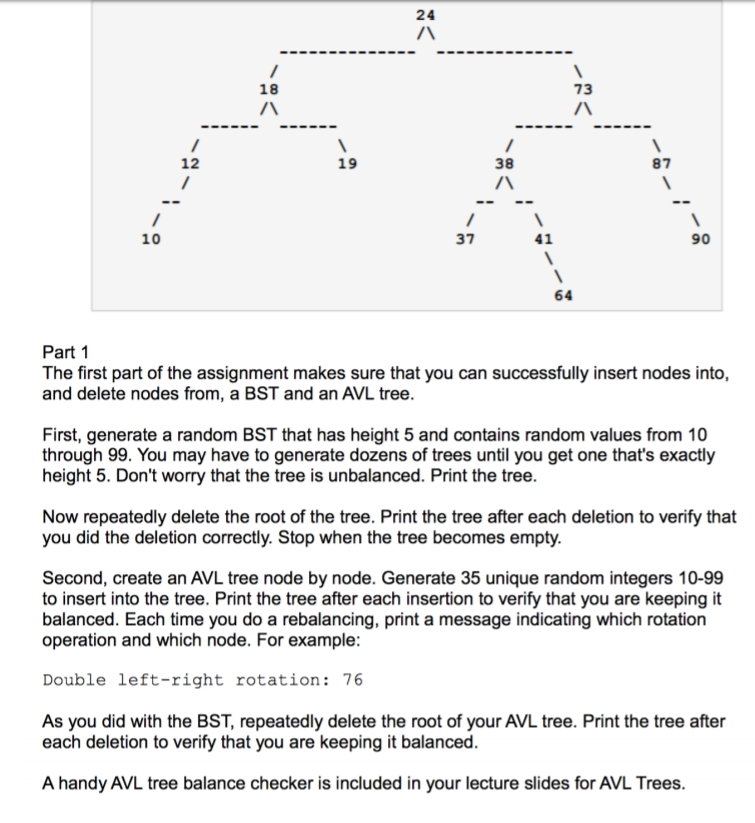 Solved You are provided a TreePrinter class that has a | Chegg.com