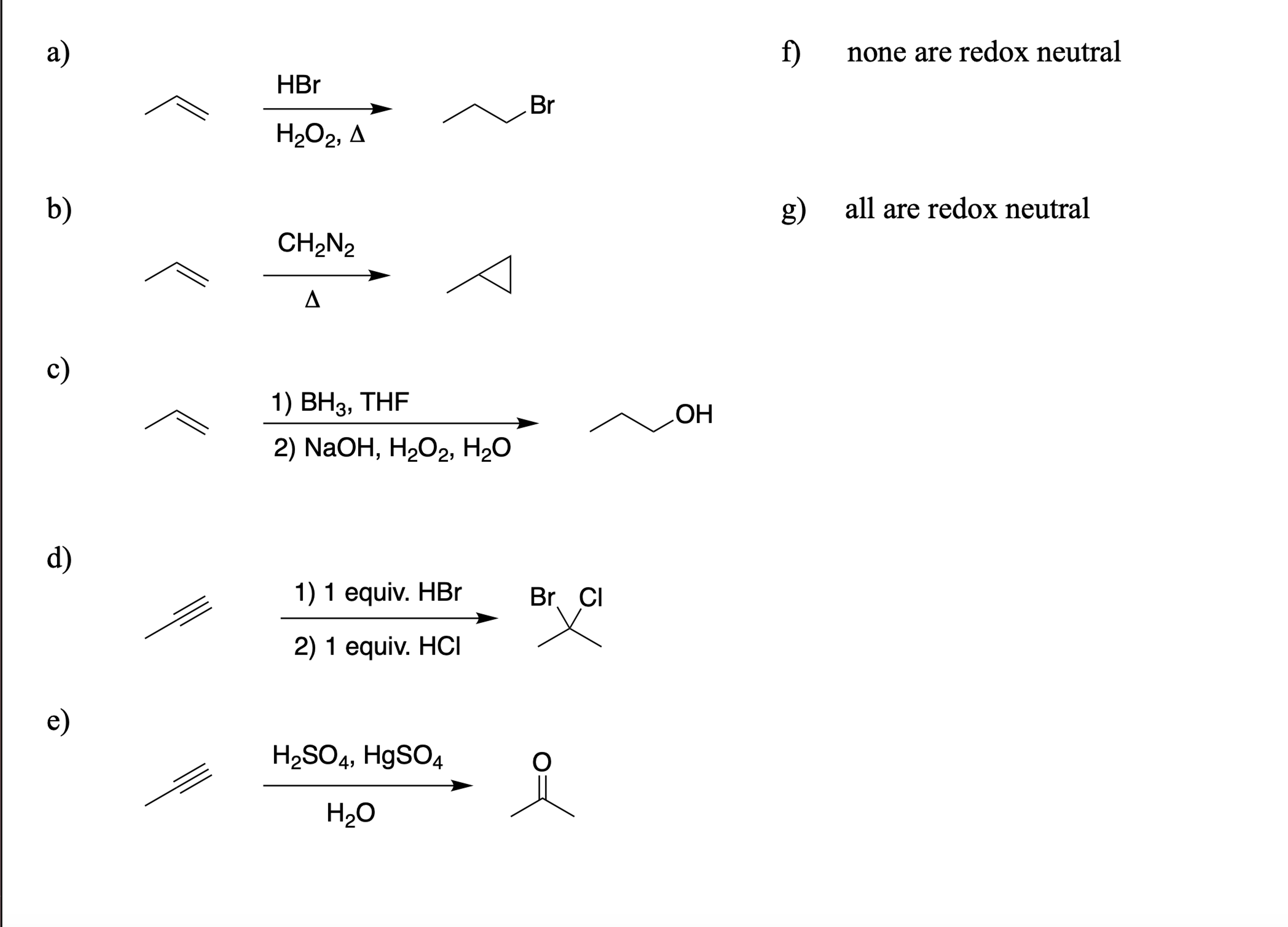 Solved Which of the following reactions is/are, ﻿overall, | Chegg.com