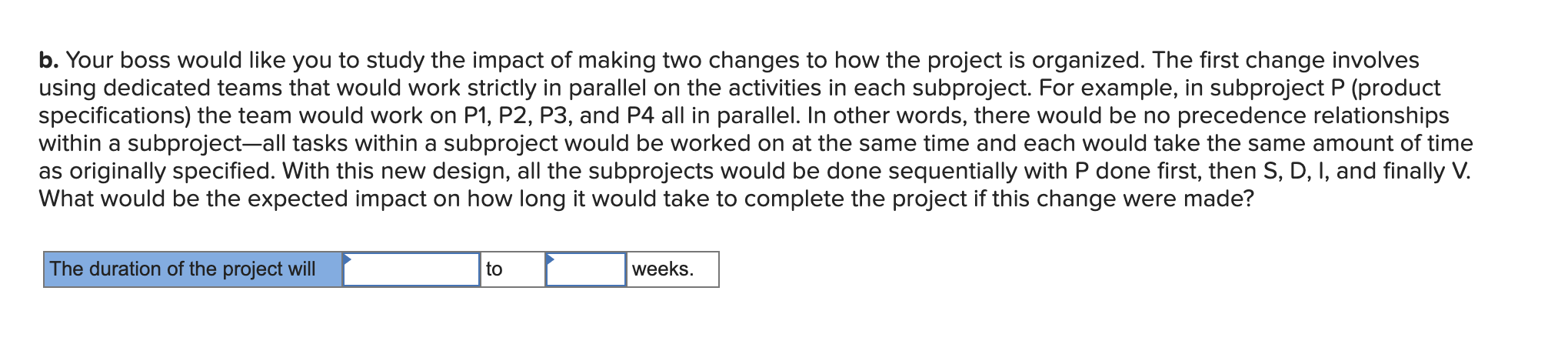 Solved ACTIVITY IDENTIFICATION DEPENDENCY DURATION (WEEKS) | Chegg.com