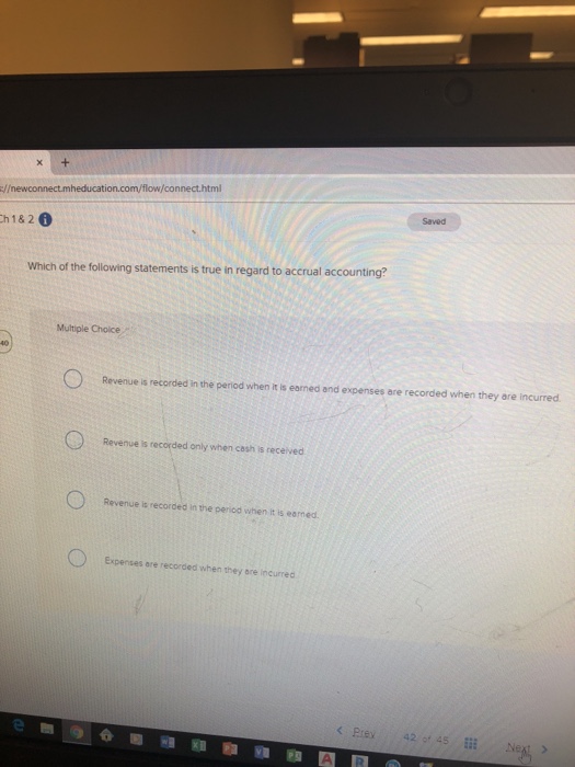 Solved ttps://newconnect.mheducat Saved m Ch1&2 6 The | Chegg.com
