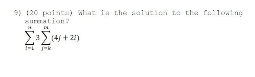 Solved 9) (20 points) What is the solution to the following | Chegg.com